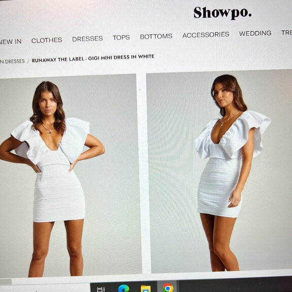 Dresses | Showpo Size 4 Mini White Dress | Poshmark